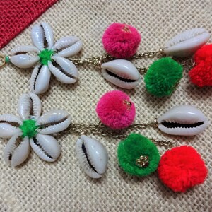 Cowry Shell Motifs, Cowry Shell Rosettes, Cowrie Tassels, Flower ...