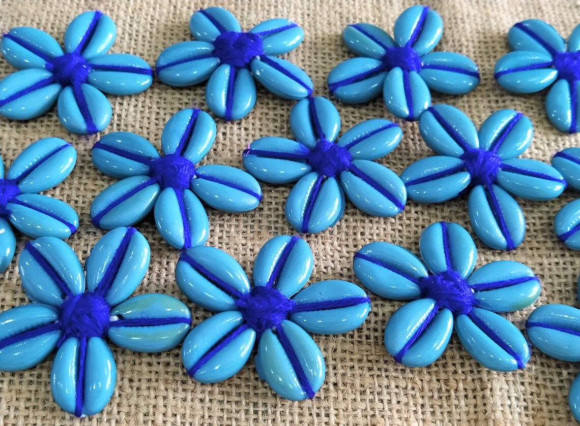 Cowry Shell Motifs, Acrylic Cowry Shell Rosettes , Cowrie Appliques ...