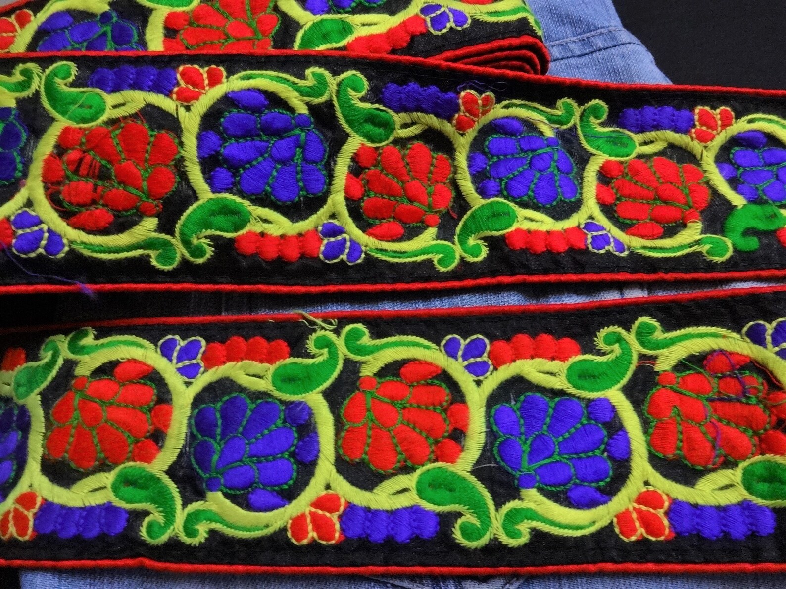 Indian Trim Embroidered Lace Decorative Craft Ribbon Sewing - Etsy