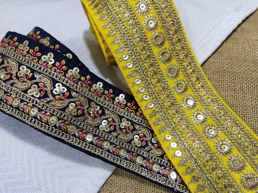 Indian Trim, Decorative Crafting Ribbon, Assorted Zari Trim, Sari ...