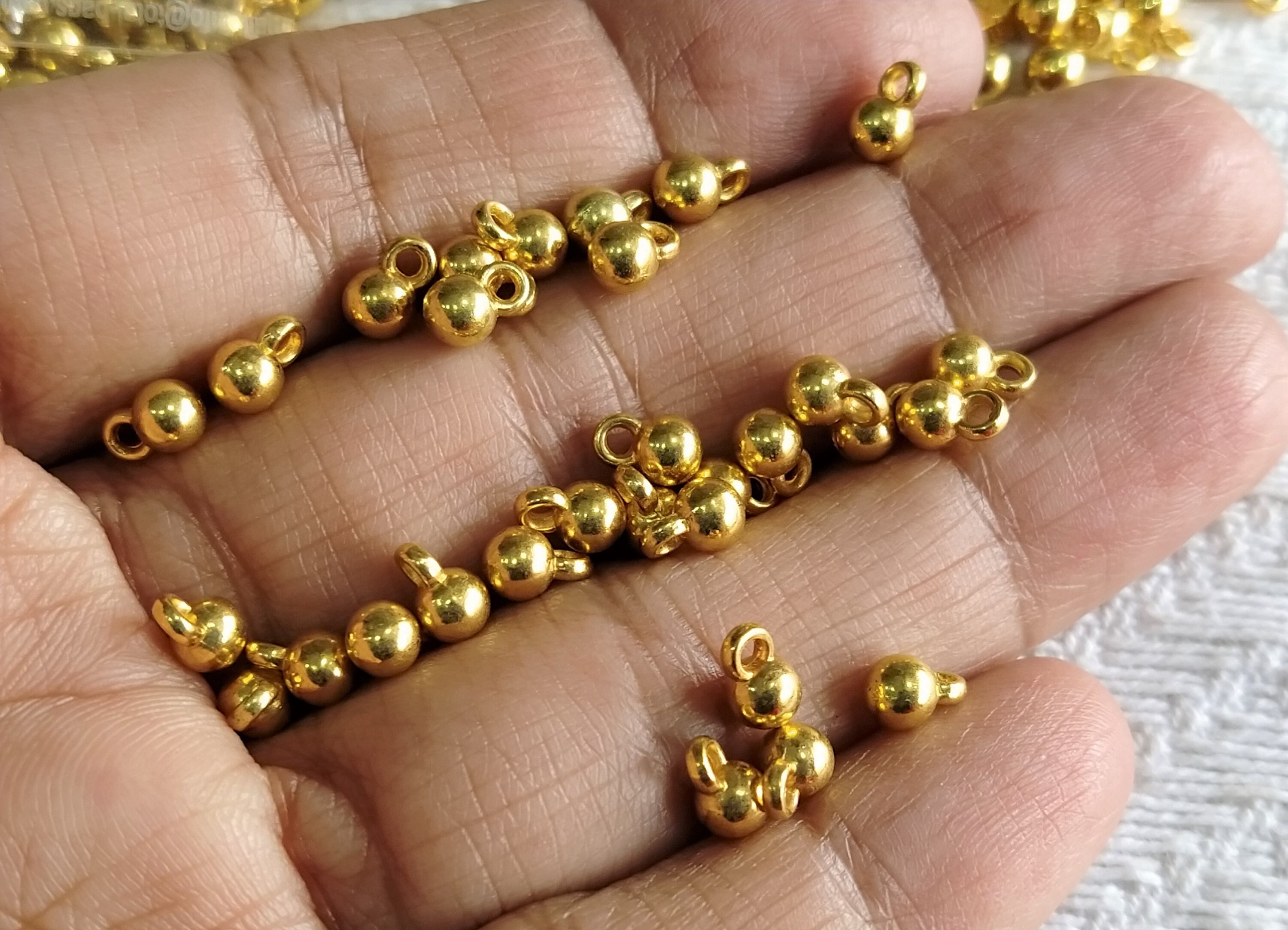 Indian Bells 4mm Gold Mini Metal bells Tribal bells Gypsy | Etsy