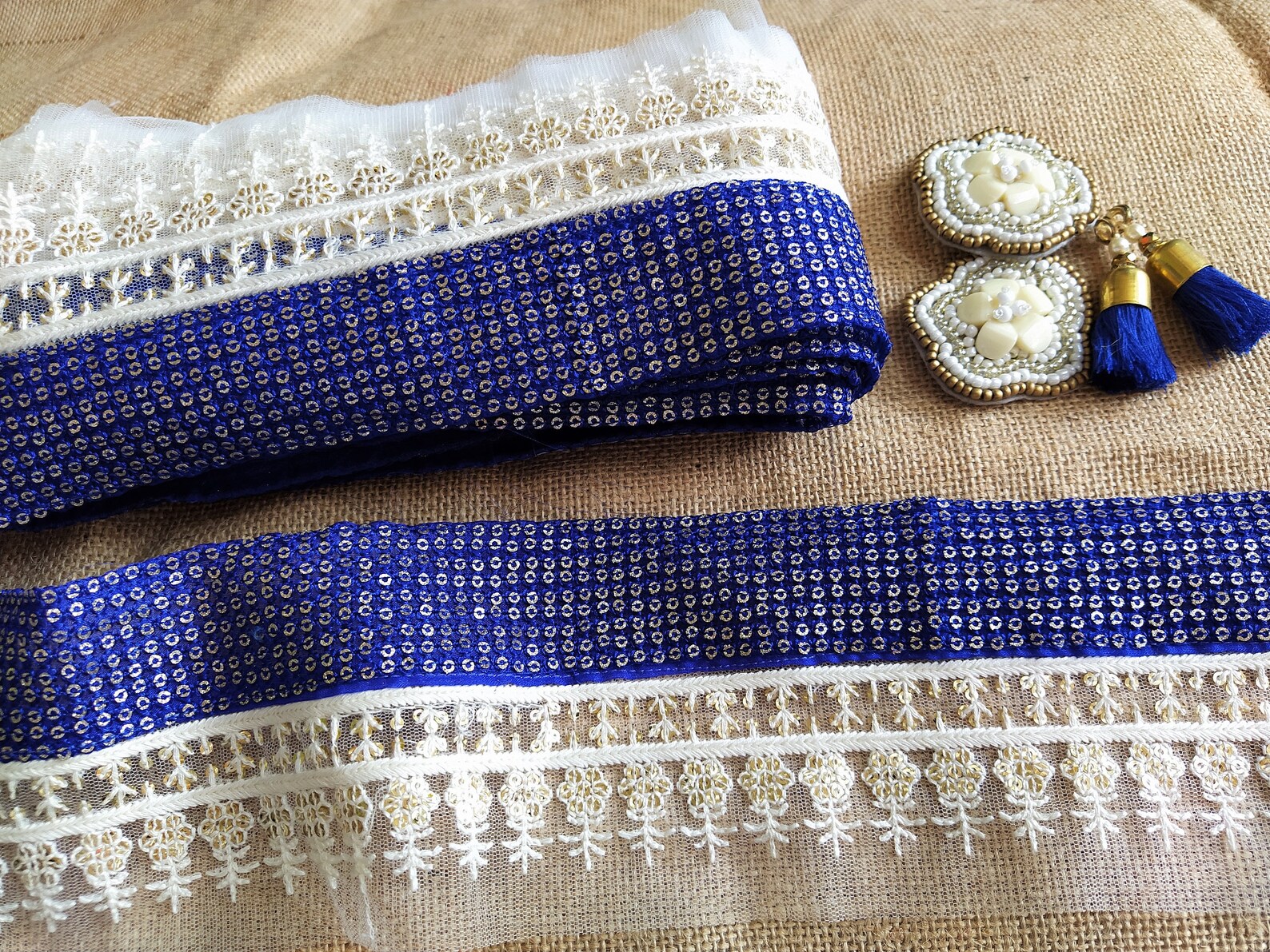 Indian Lace, Embroidered Fabric Trim, Decorative Craft Ribbon, Sewing ...