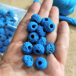 50 Pcs Handmade Thread Balls, Cotton Balls, Craft Decoration, Ethnic ...