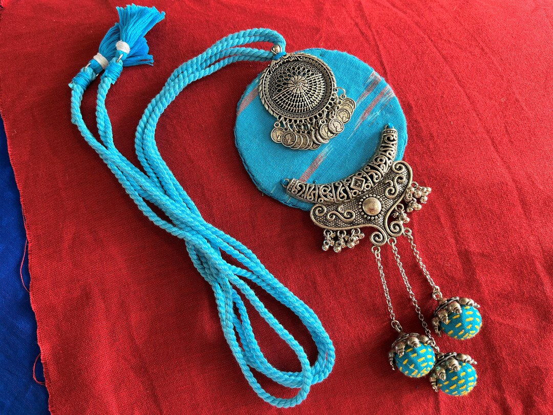 Banjara Necklace, Tribal Jewelry, Ethnic Necklace, Indian Fabric ...