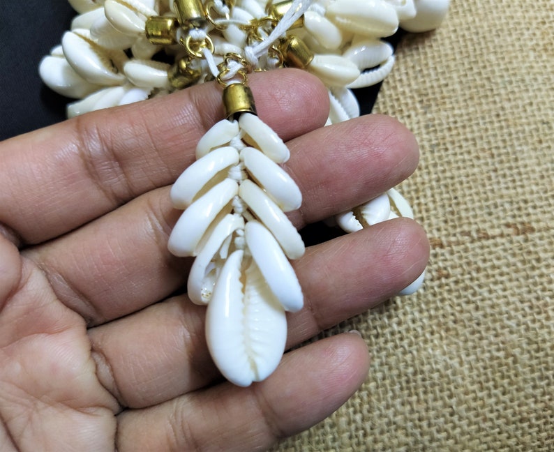 Cowry Shell Motifs, Cowry Shell Bunch Tassels, Beaded Cowrie Tassels ...