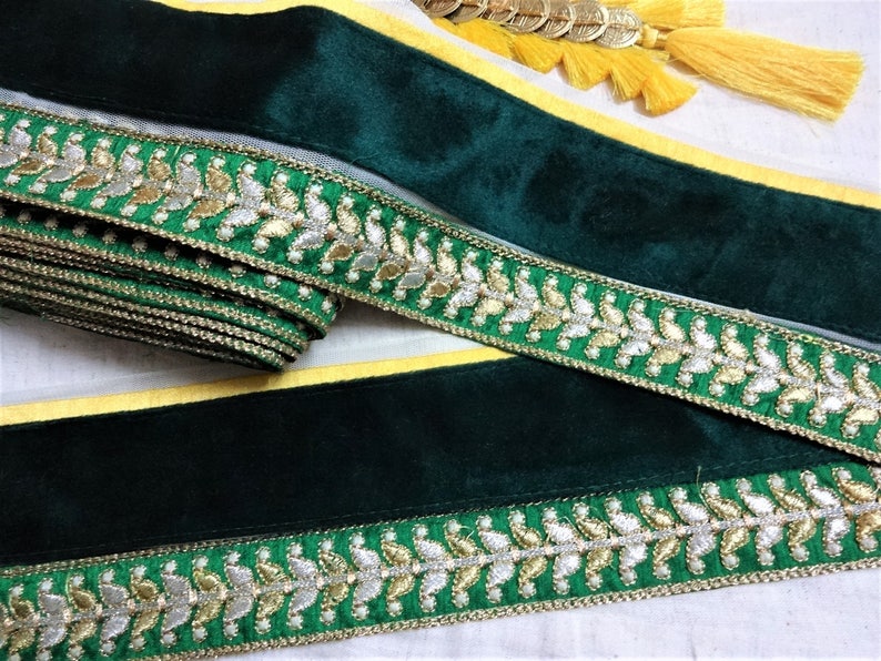 Indian Lace, Embroidered Trim, Decorative Ribbon, Ethnic Sewing Trim ...
