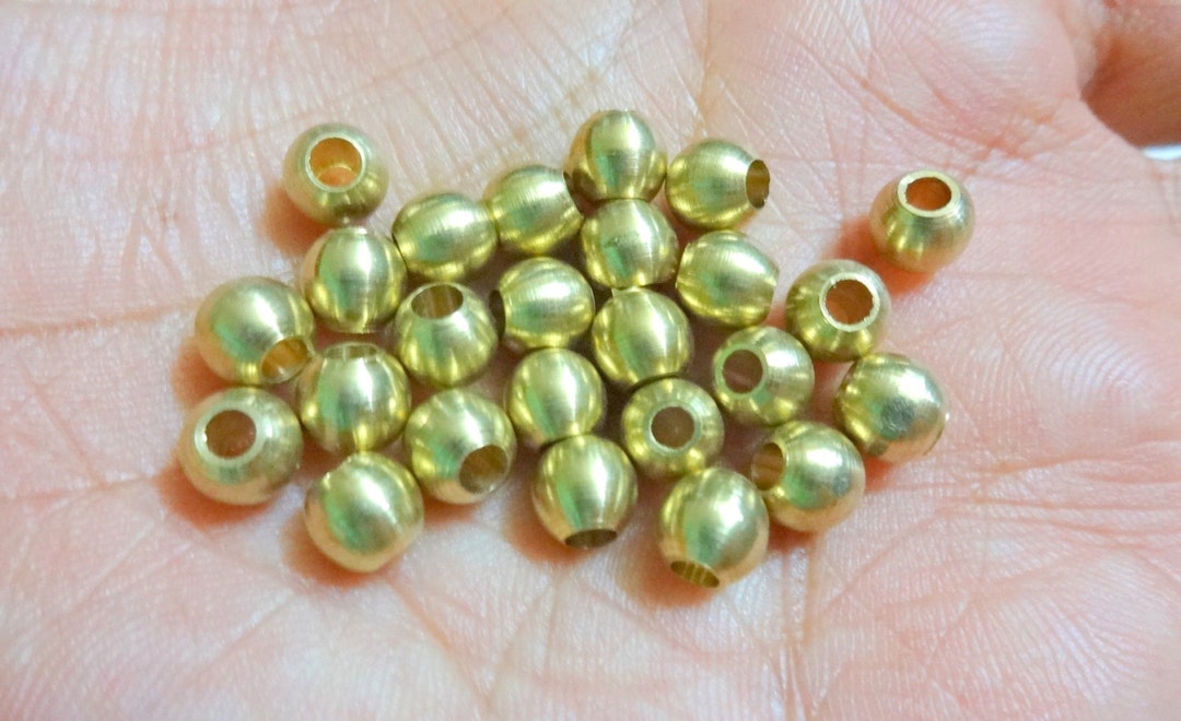 6MM Solid Round Seamless Brass Beads for Handicrafts, Jewelry Supplies ...