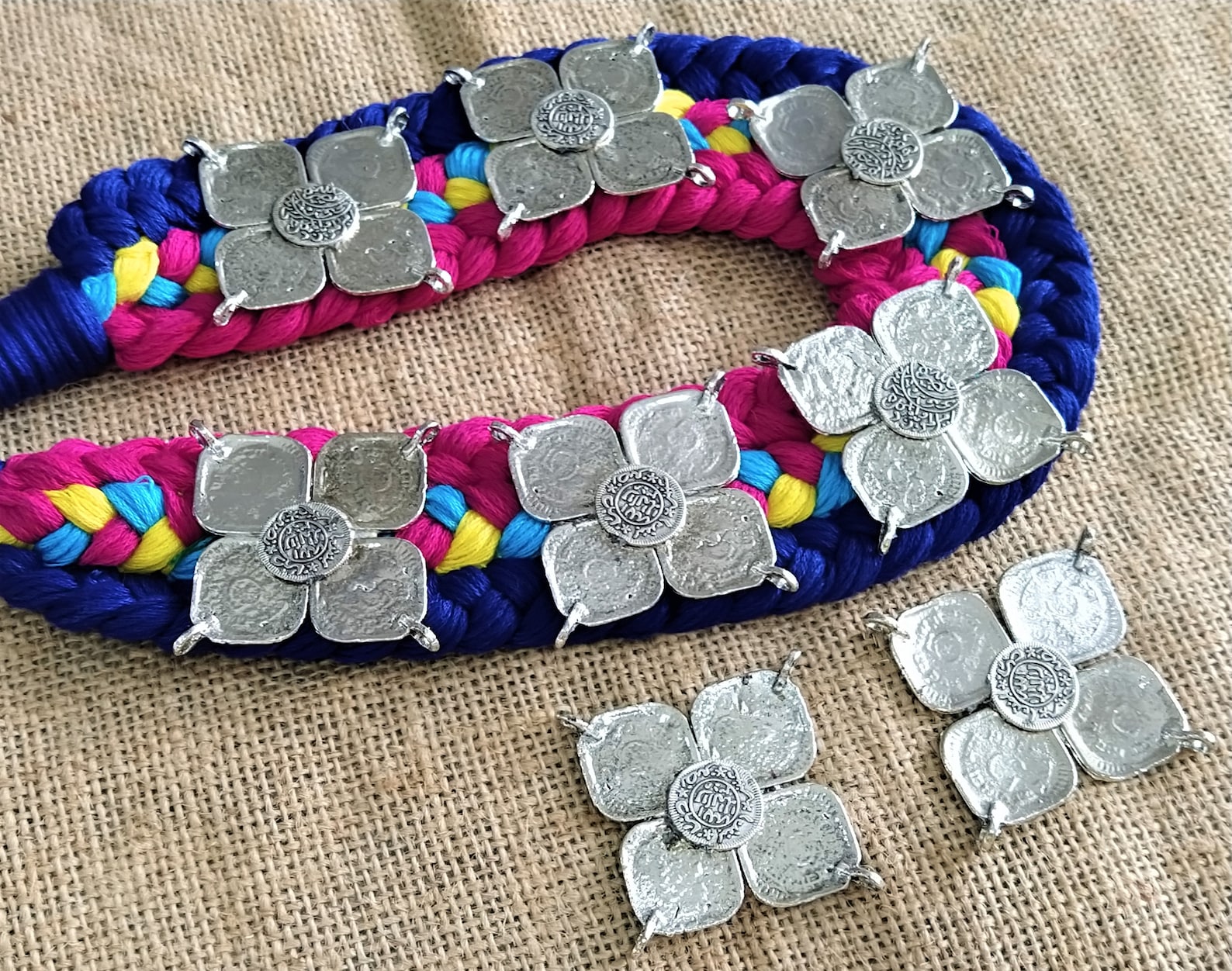Square Metal Coin Charms, Jewelry Supplies, Indian 5 Paise Coin ...