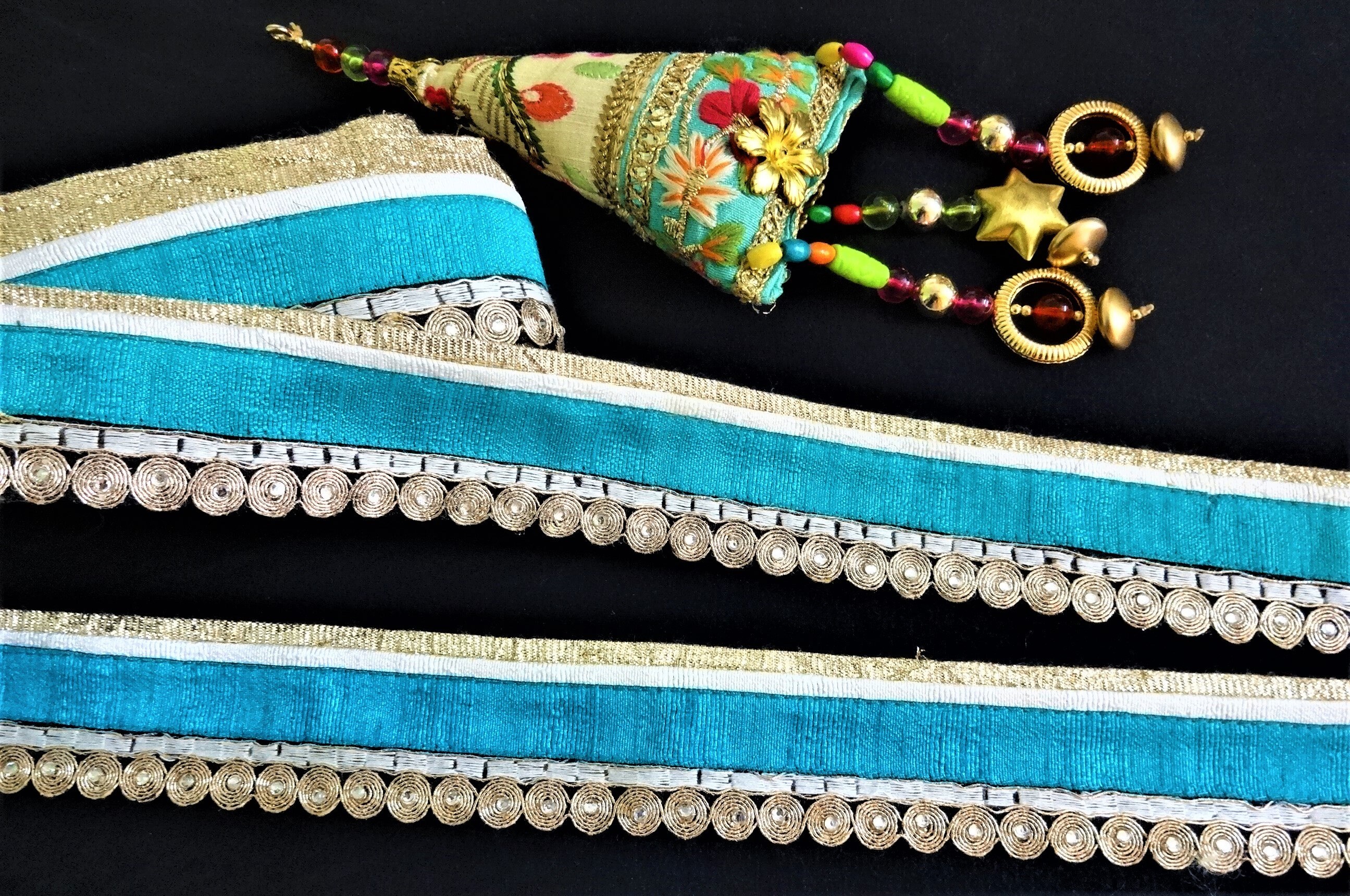 Indian Trim, Indian Fabric Lace, Decorative Crafting Sewing Ribbon ...