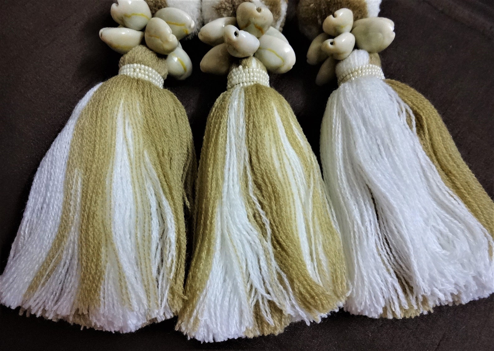 Cowrie Shell Tassels Pom Pom Tassels Cowrie Shell Swag | Etsy