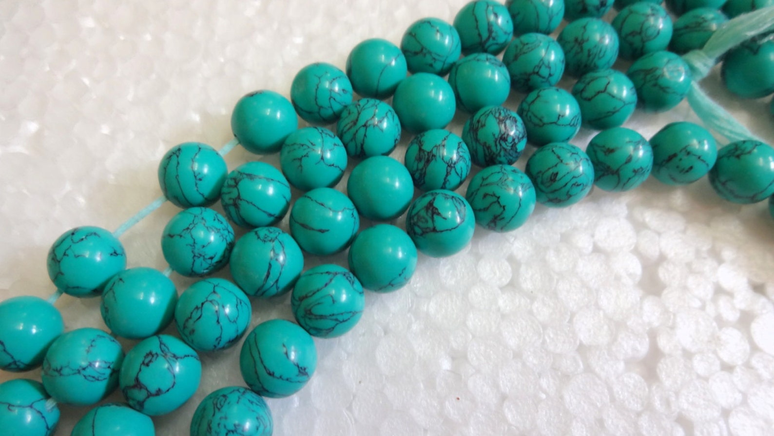 Sea Green Color Turquoise Round Beads Indian Beads Jewelry - Etsy