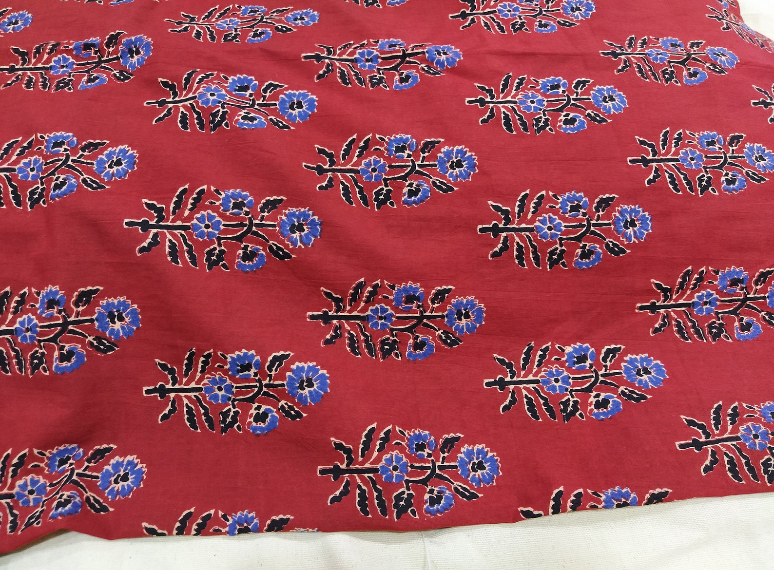 Indian Fabric Block Print Cotton Fabric Indian Textiles - Etsy
