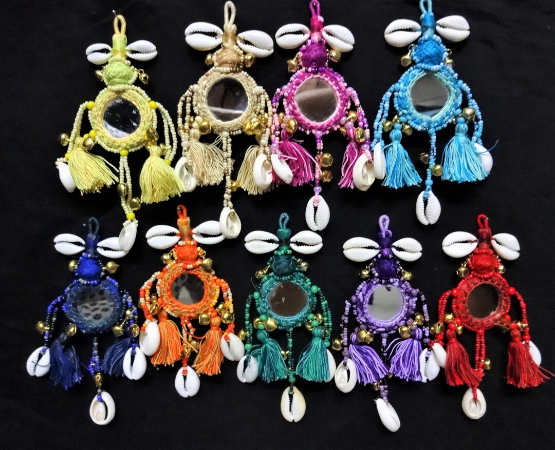 Cowrie Shell Tassels, Purse & Handbag Decoration, Bell Swag, Mirror ...
