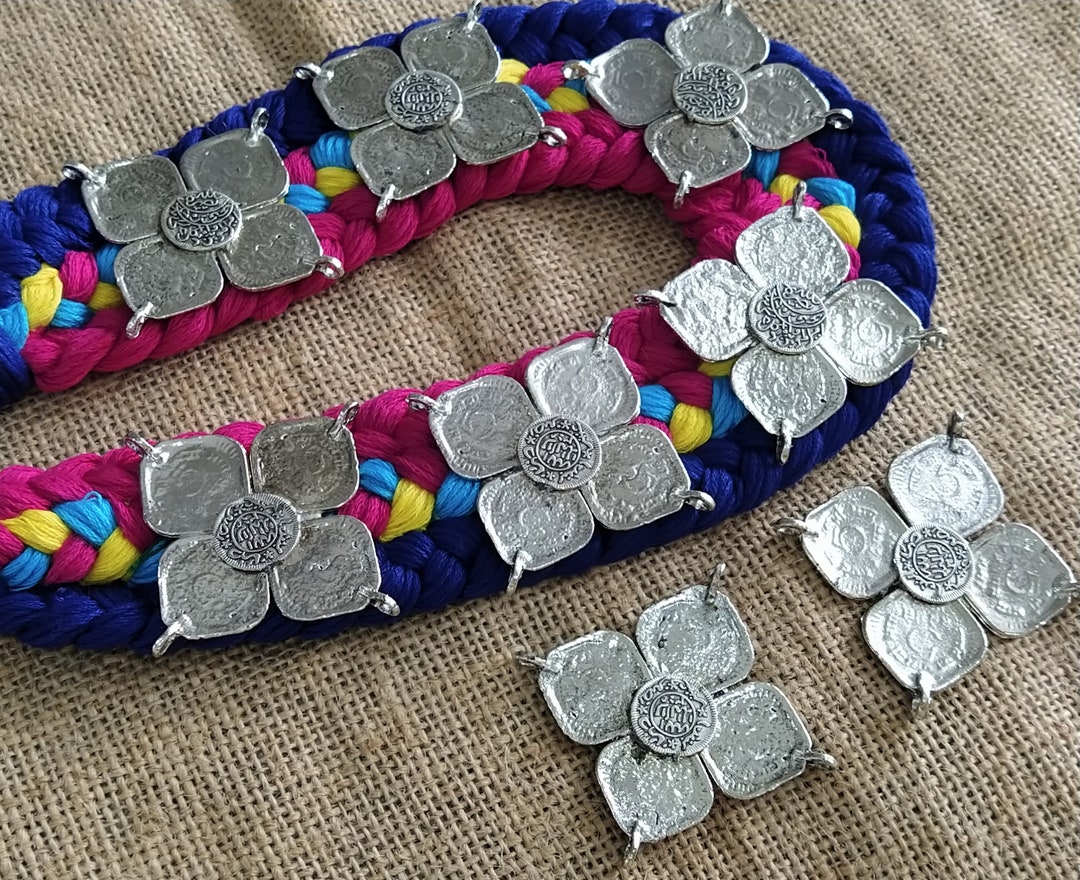 Square Metal Coin Charms, Jewelry Supplies, Indian 5 Paise Coin ...