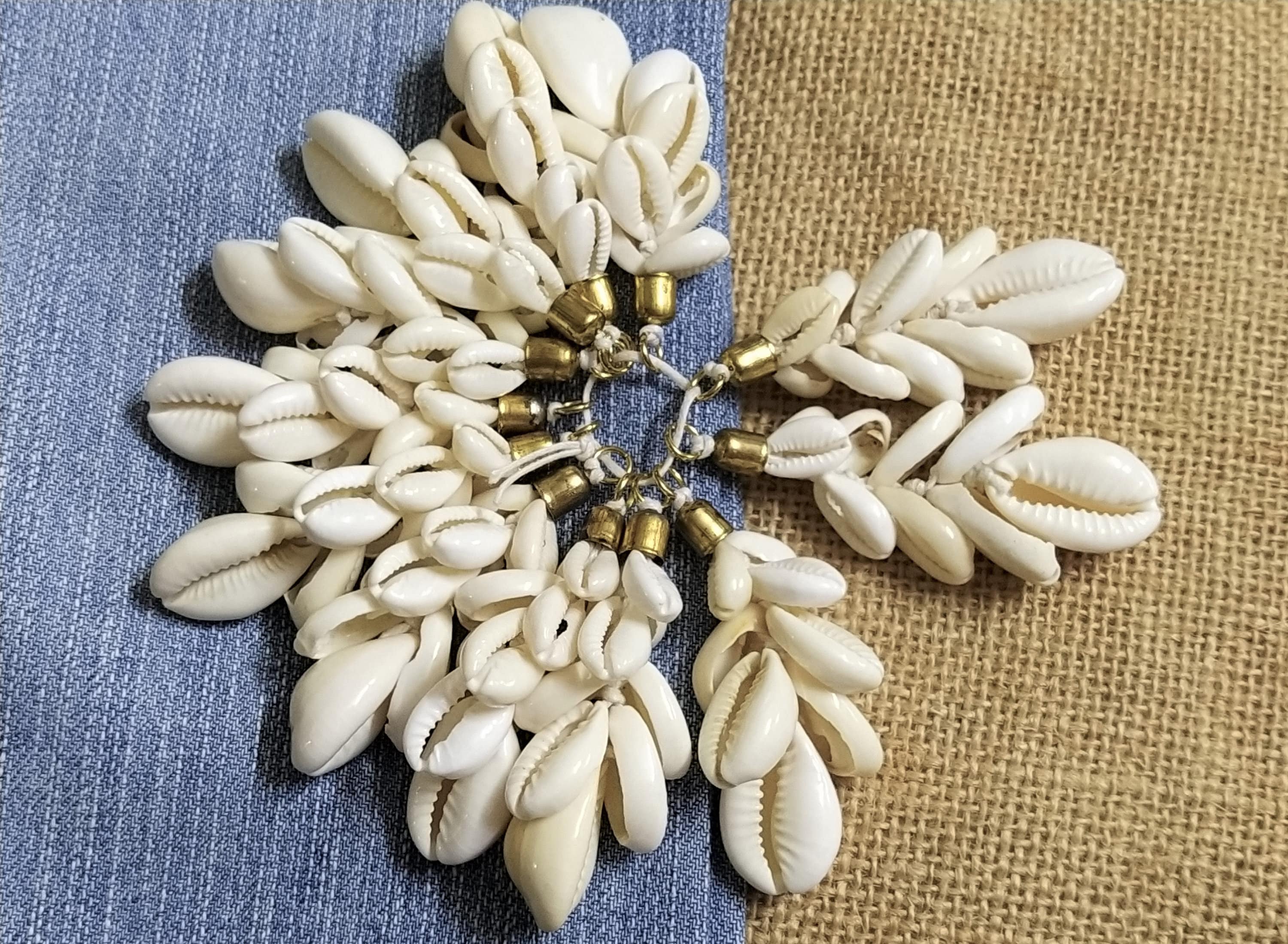 Cowry Shell Motifs Cowry Shell Bunch Tassels Beaded Cowrie Etsy