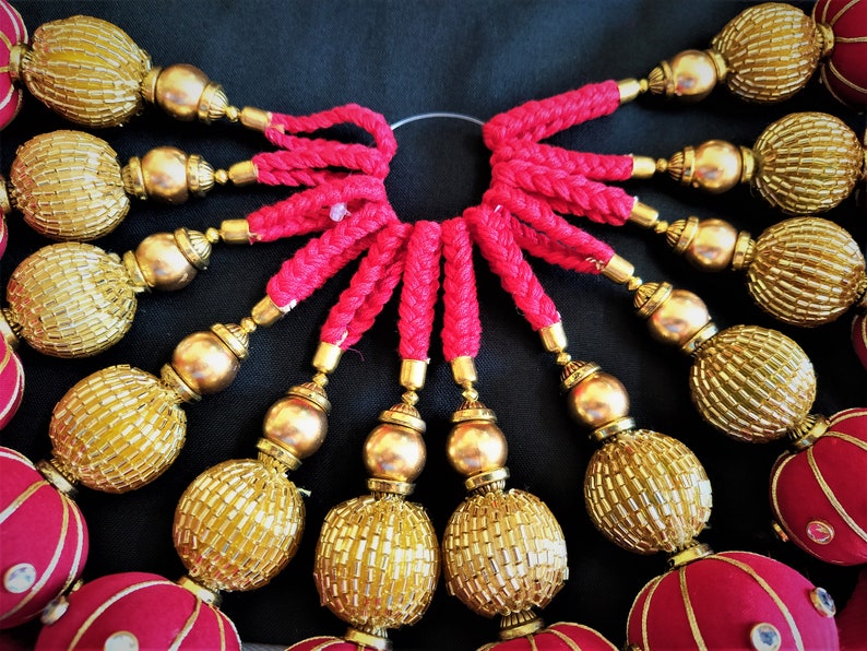 Indian Tassels Beaded Ball Tassels Decorative Kundan Zari | Etsy