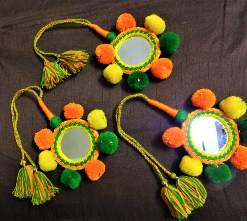 Large Mirror Indian Tassel Purse & Handbag Decoration | Etsy