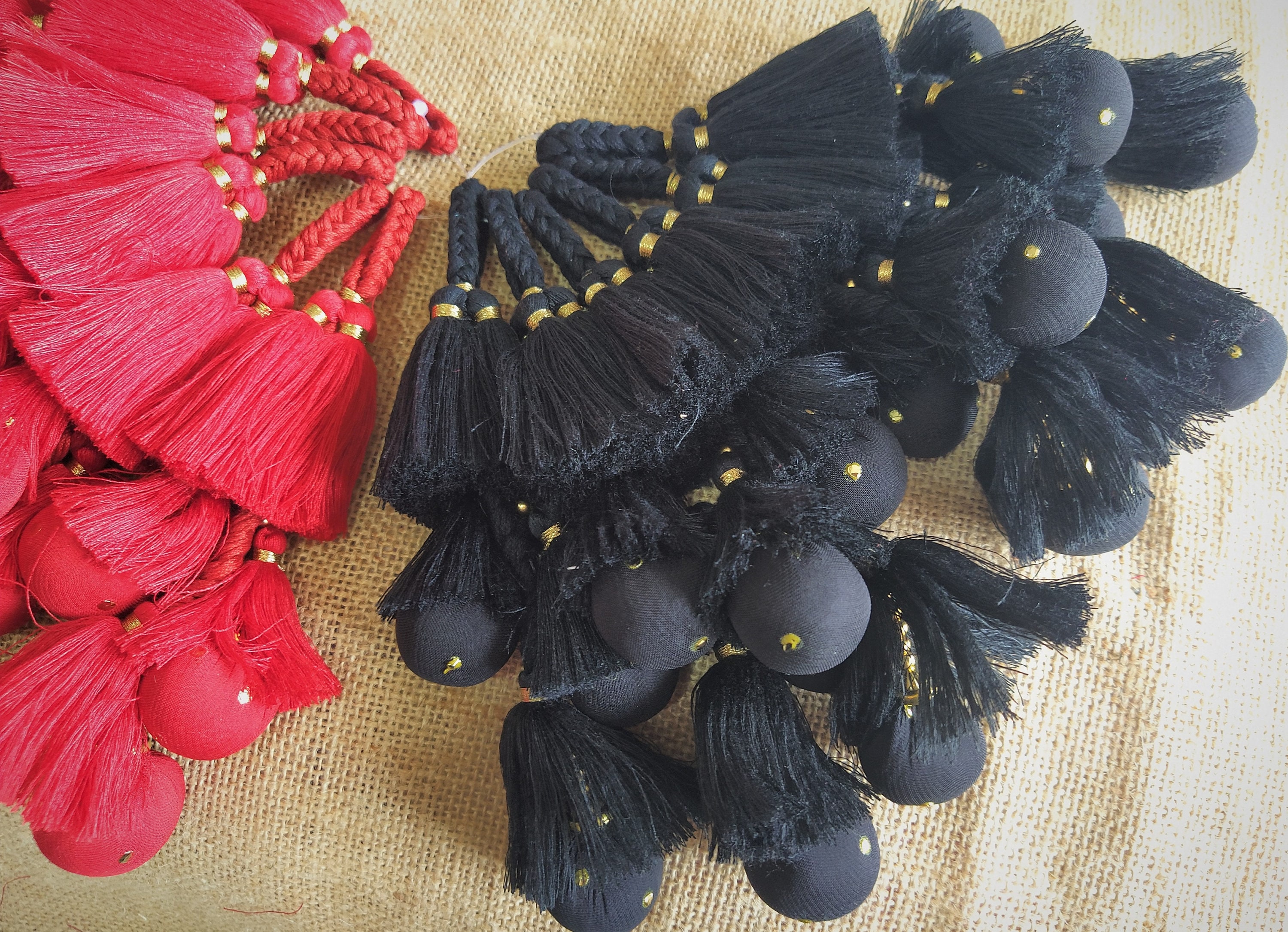 Indian Cotton Tassels Embellishment Mini Tassels Decorative | Etsy