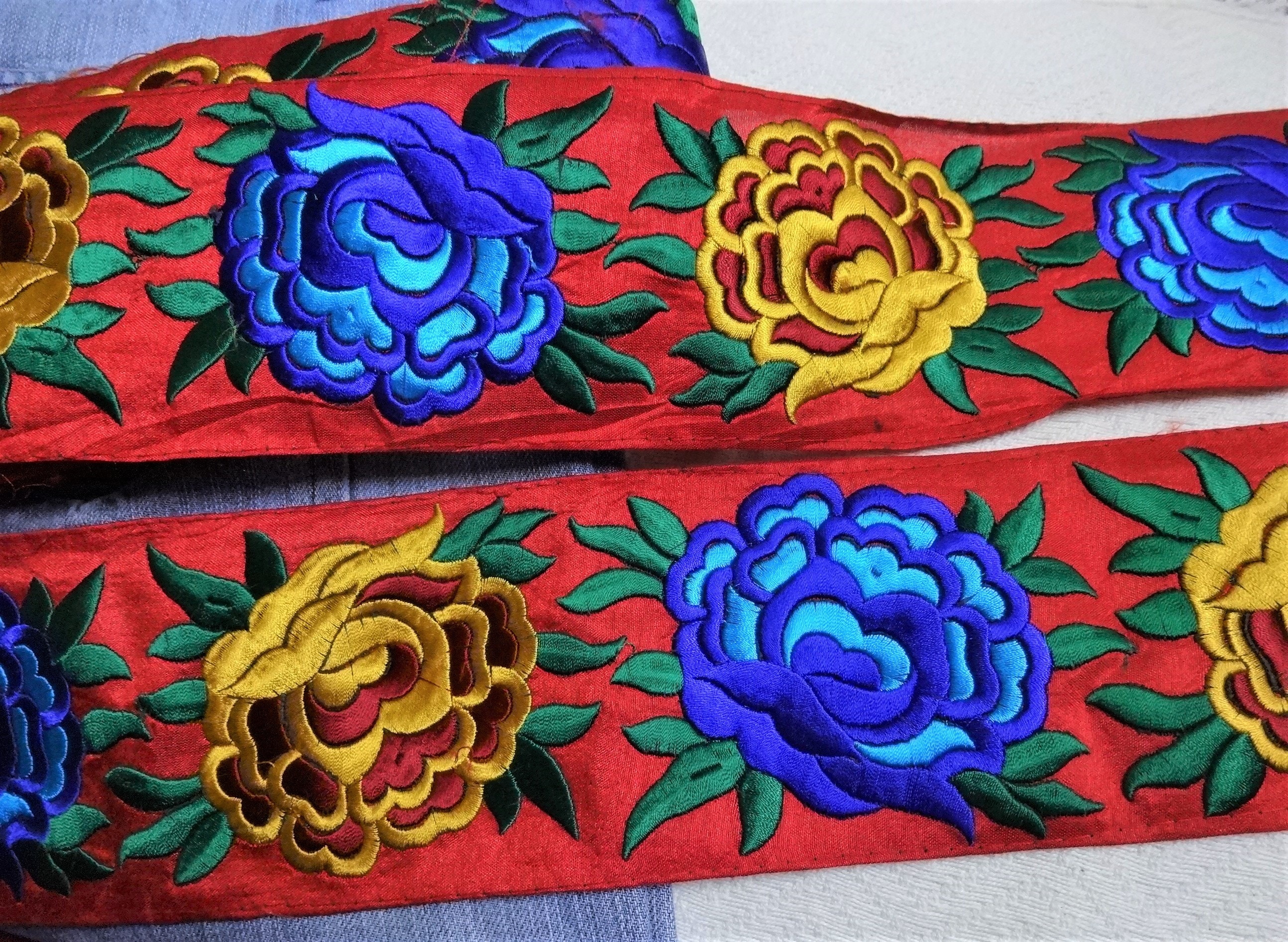 Indian Embroidered Lace Decorative Trimmings Sari Border | Etsy