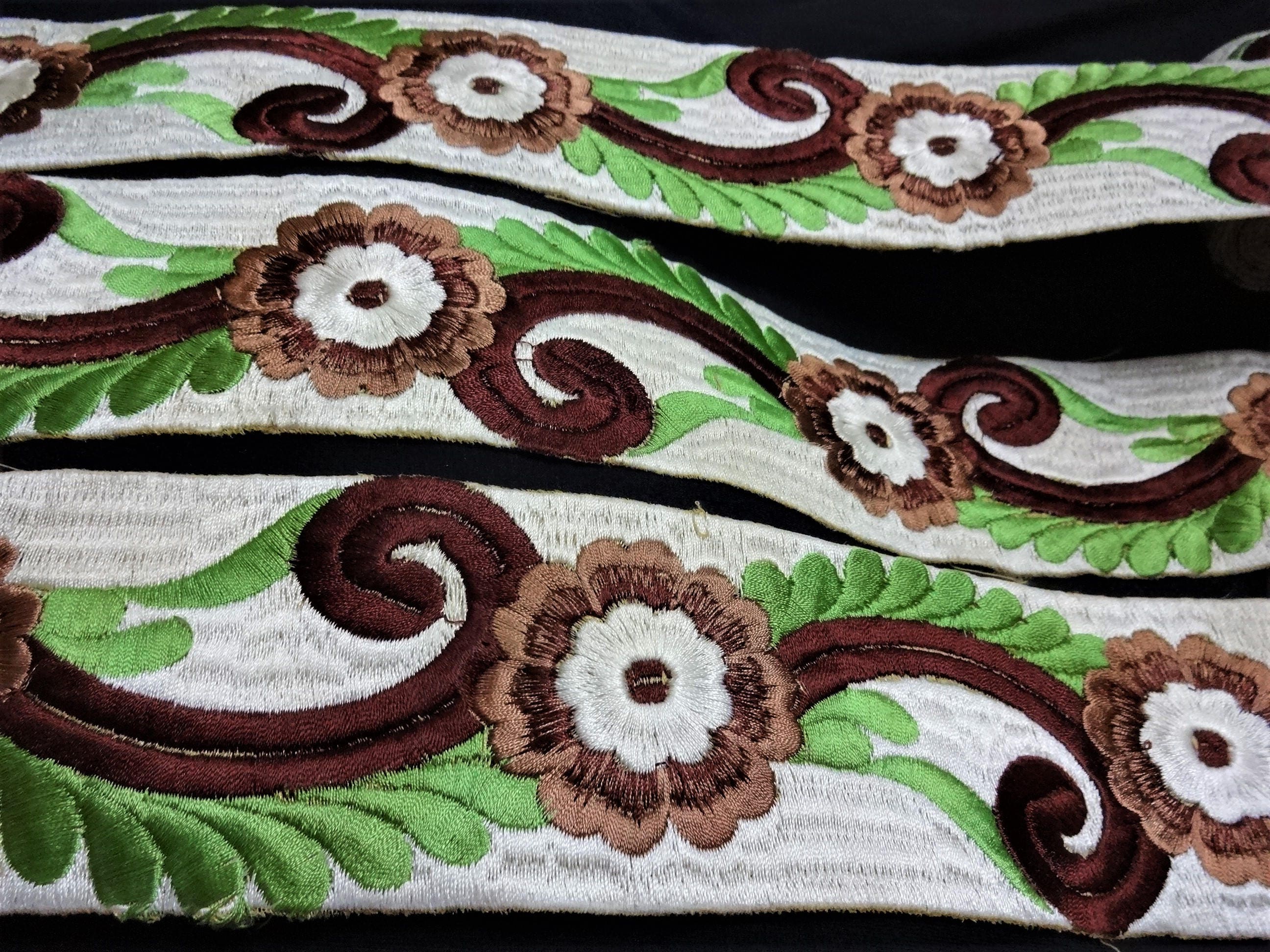 Indian Lace Broad Trim Sari Border Fabric Lace Decorative | Etsy