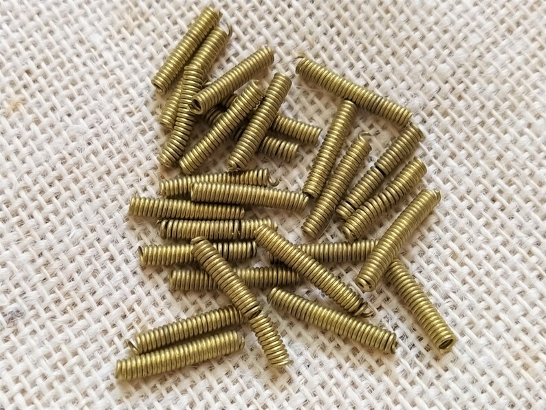 3 Mm Brass Coil Ends Spring Coil Cord Tip Bead Cap Fastener - Etsy