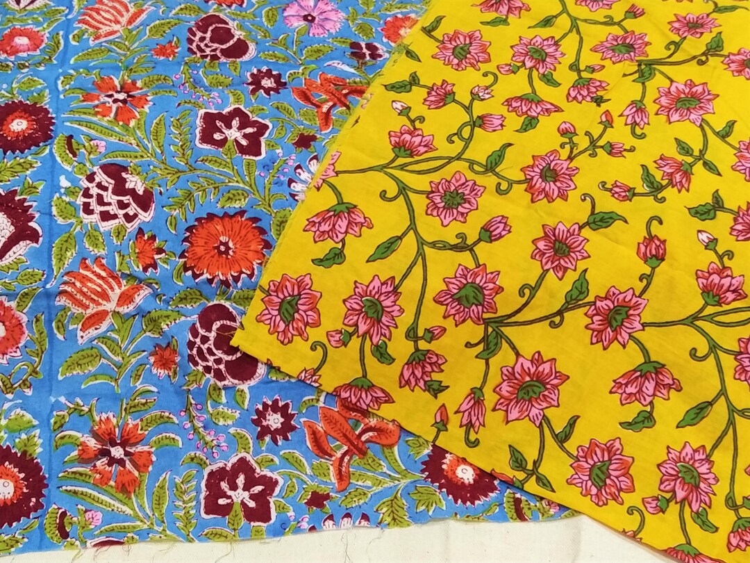 Indian Cotton Fabric, Summer Fabric, Indian Quilting Ethnic Boho Sewing ...