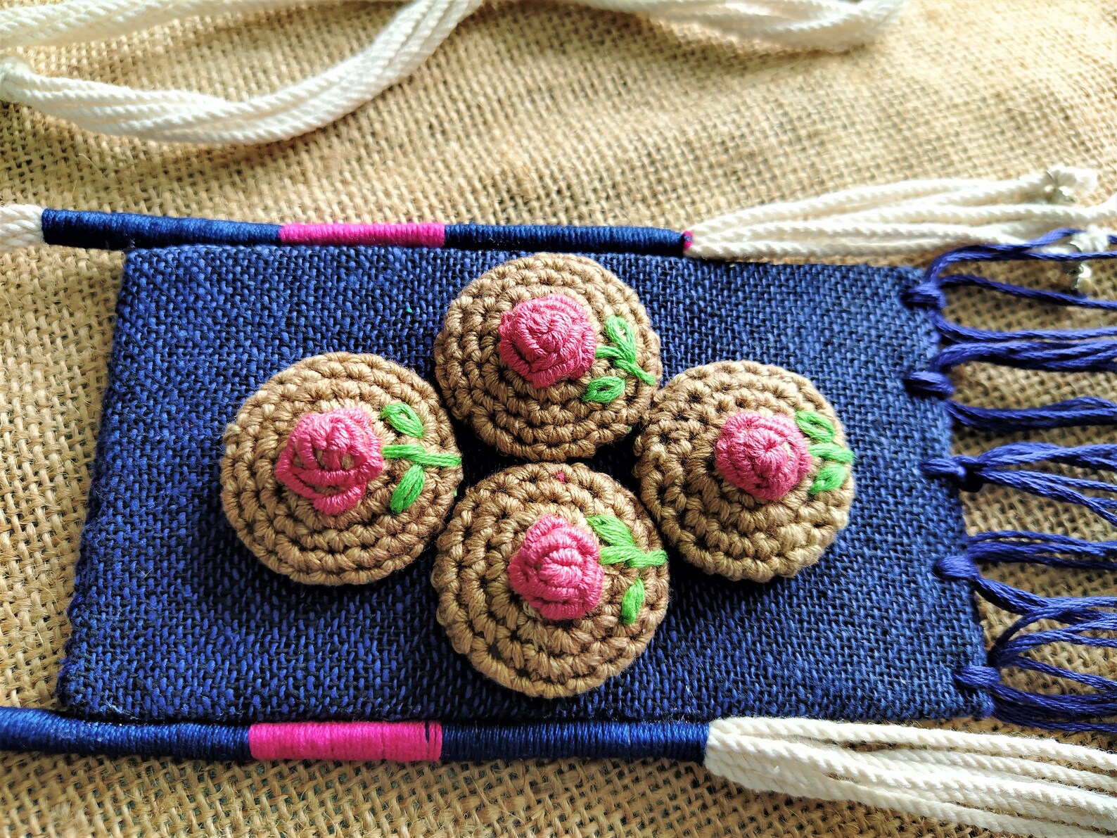 Buttons, Crochet Buttons, Indian Decorative Buttons, Handmade Sew on ...