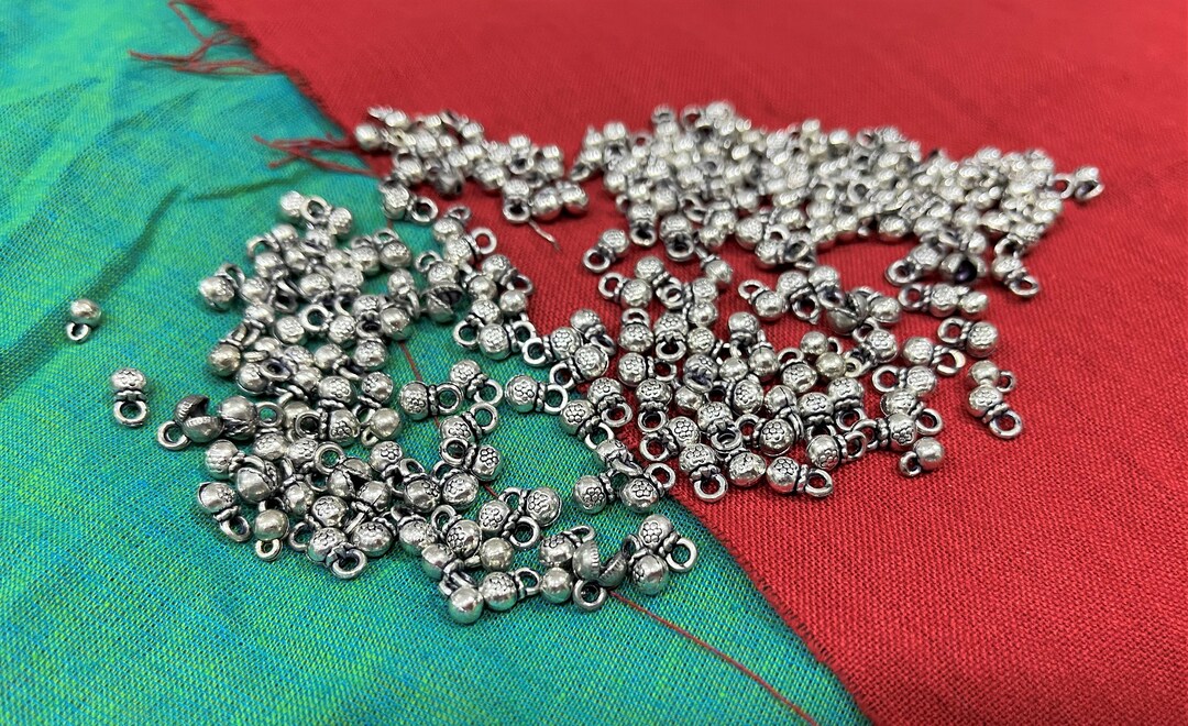 Indian Bells, Antique Silver Polish Metal Bells, Ethnic Tribal Gypsy ...