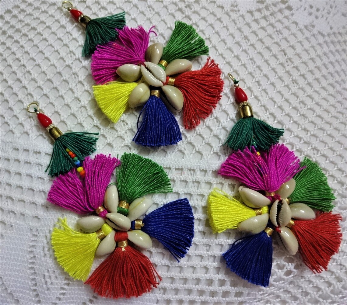 Cowrie Shell Tassel Ethnic Tassels Indian Tassels Cowrie | Etsy