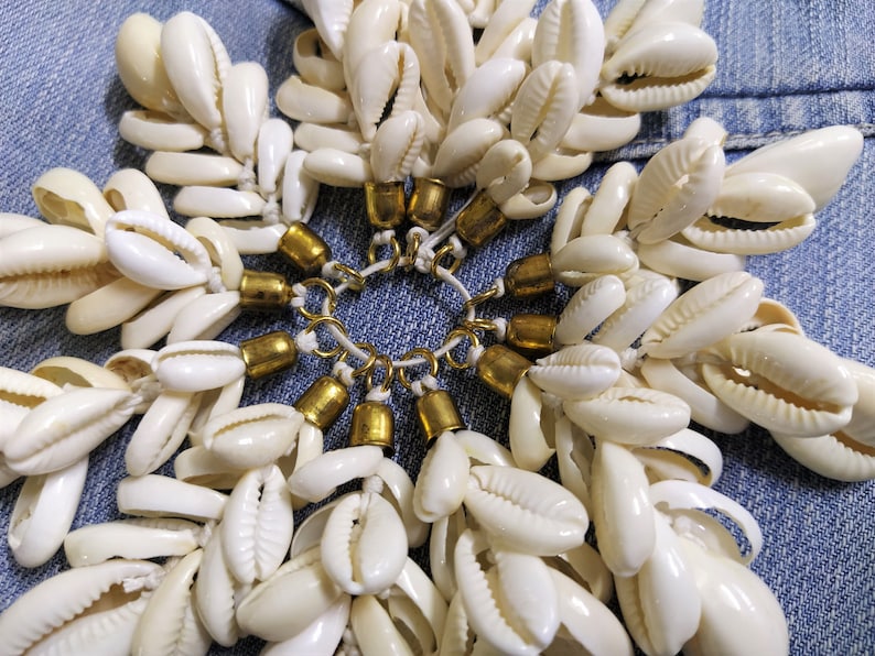 Cowry Shell Motifs Cowry Shell Bunch Tassels Beaded Cowrie - Etsy