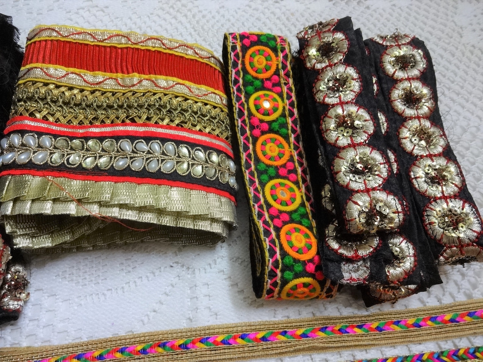 Indian Assorted Embroidered Trims Decorative Laces Saree | Etsy