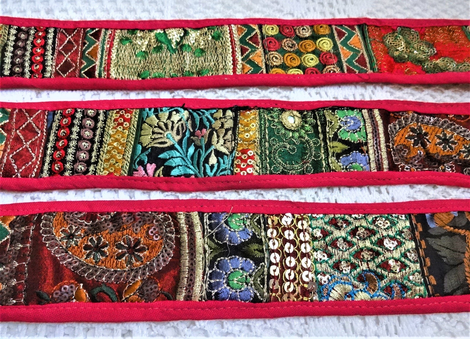 Indian Patch Embroidered Lace Handmade Trim Saree Border | Etsy