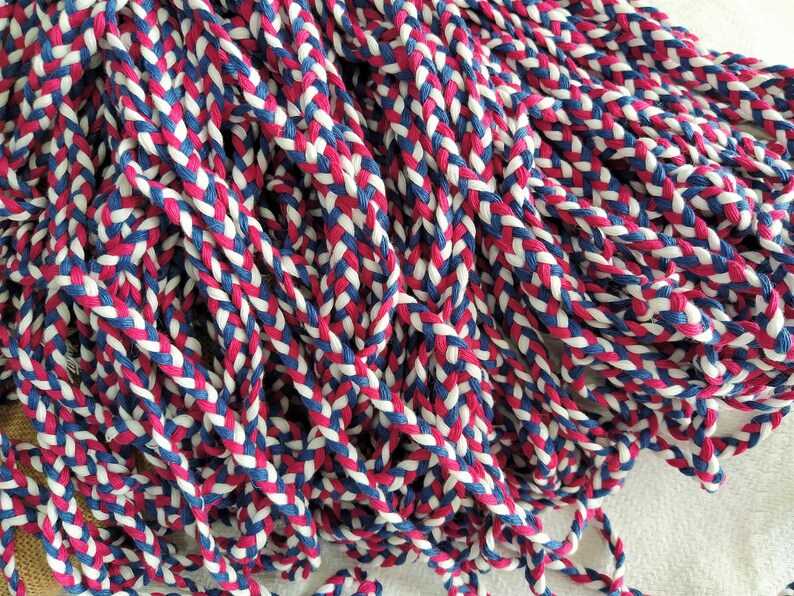 Braided Cotton Cord Cotton Ribbon 7 MM Braided Cotton Thread - Etsy