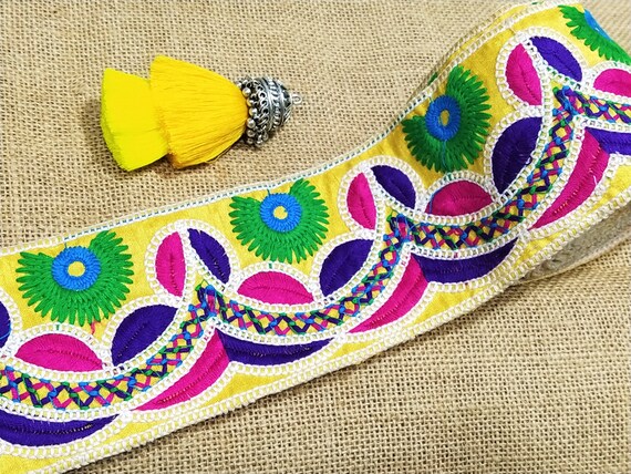 Indian Lace Decorative Craft Ribbon Sari Border Sewing | Etsy