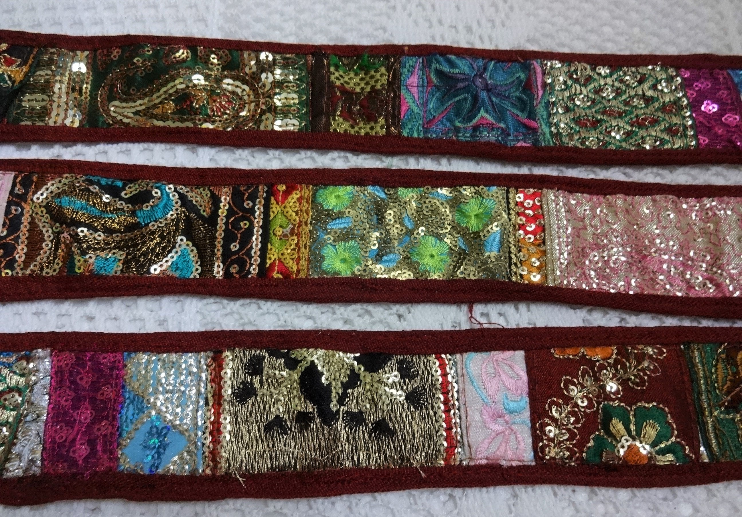 Indian Patch Embroidered Lace Handmade Trim Saree Border | Etsy