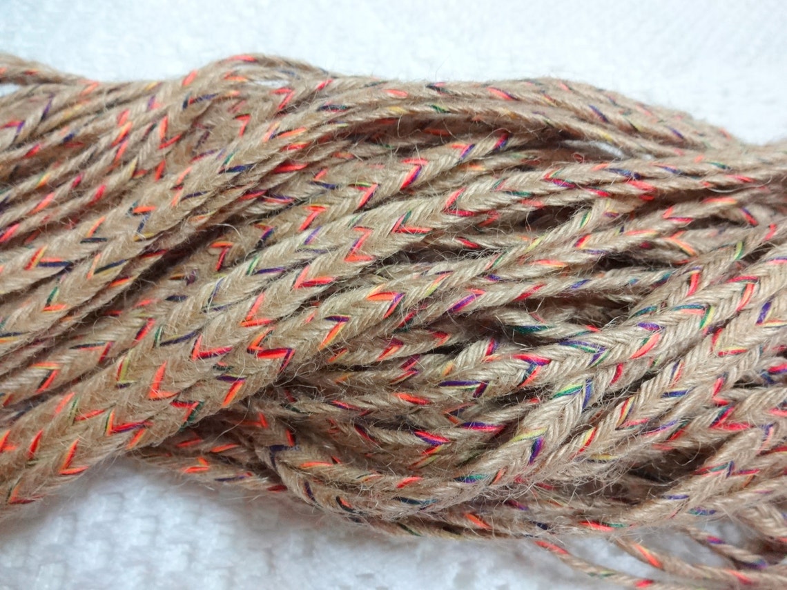 Indian Jute Jute Threads Jute Yarn Braided With Multi Colour | Etsy