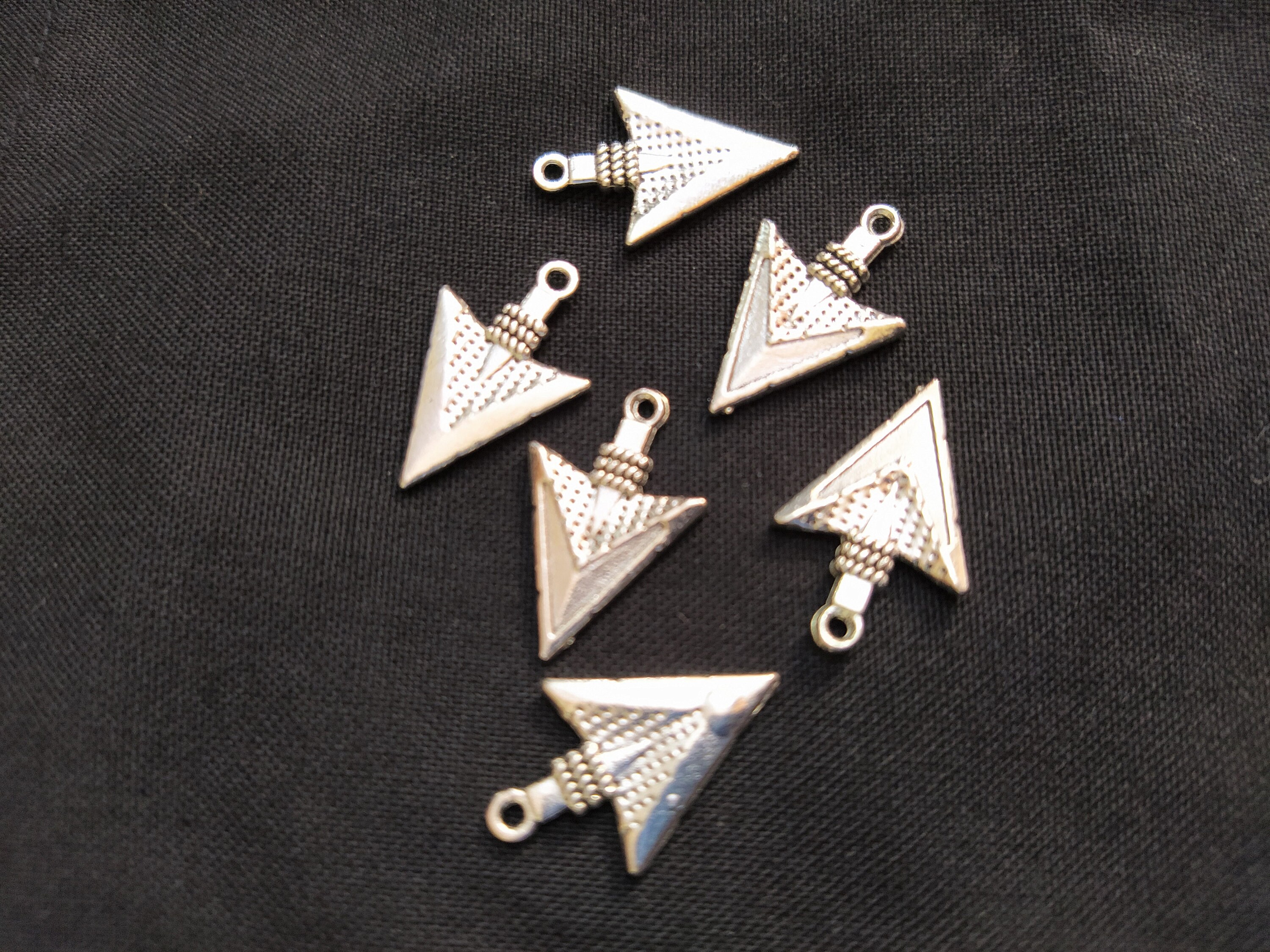 Silver Arrow Head Charms, Indian Jewelry Supplies, Ethnic Charms, Boho ...