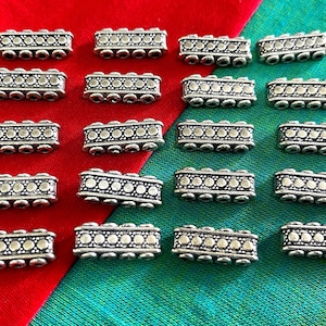 Antique Silver Tone Multi Row Divider, Necklace Links, Tribal Jewelry ...