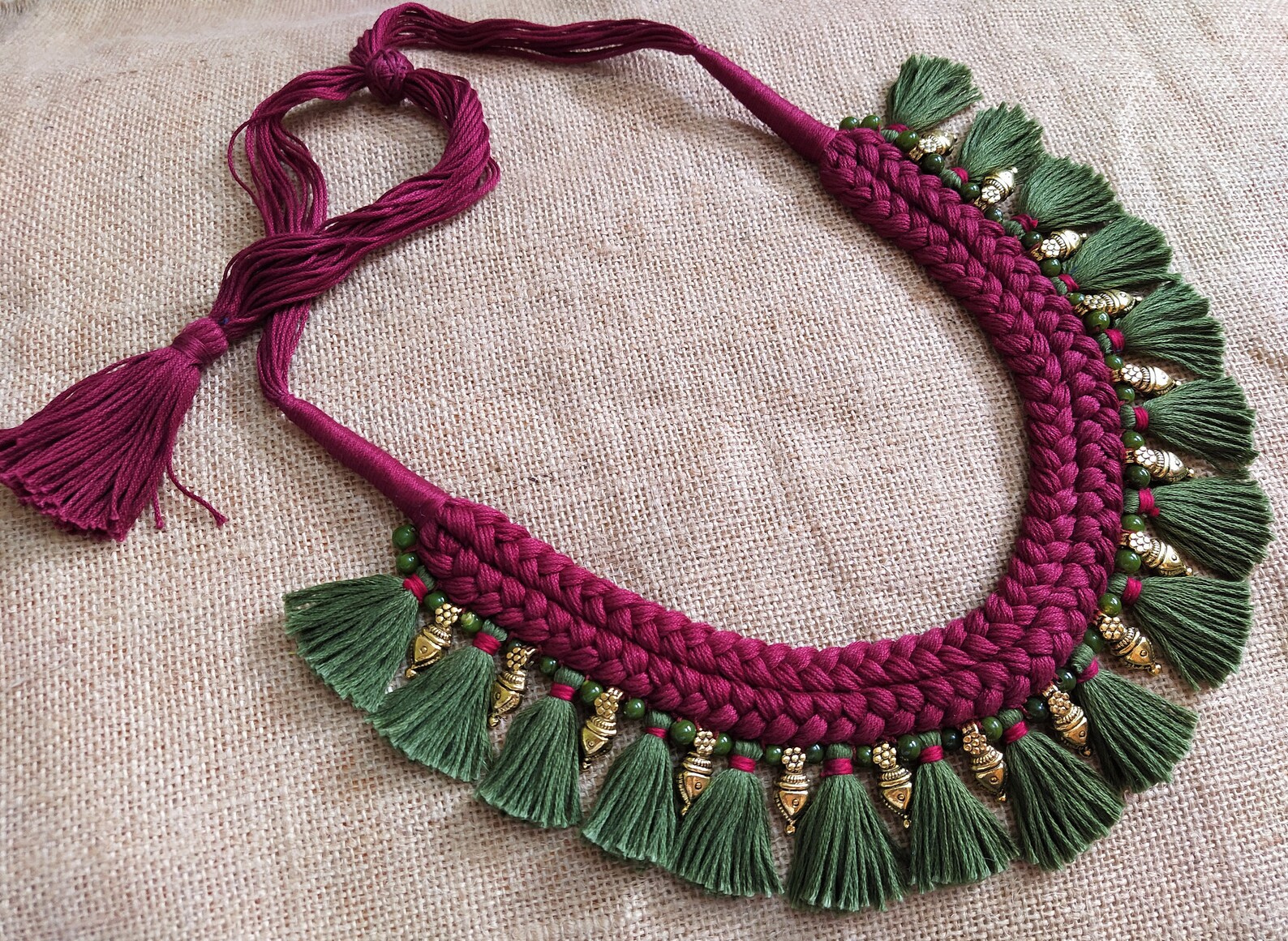 Adjustable Handmade Necklace Thread Indian Necklace Jewelry - Etsy