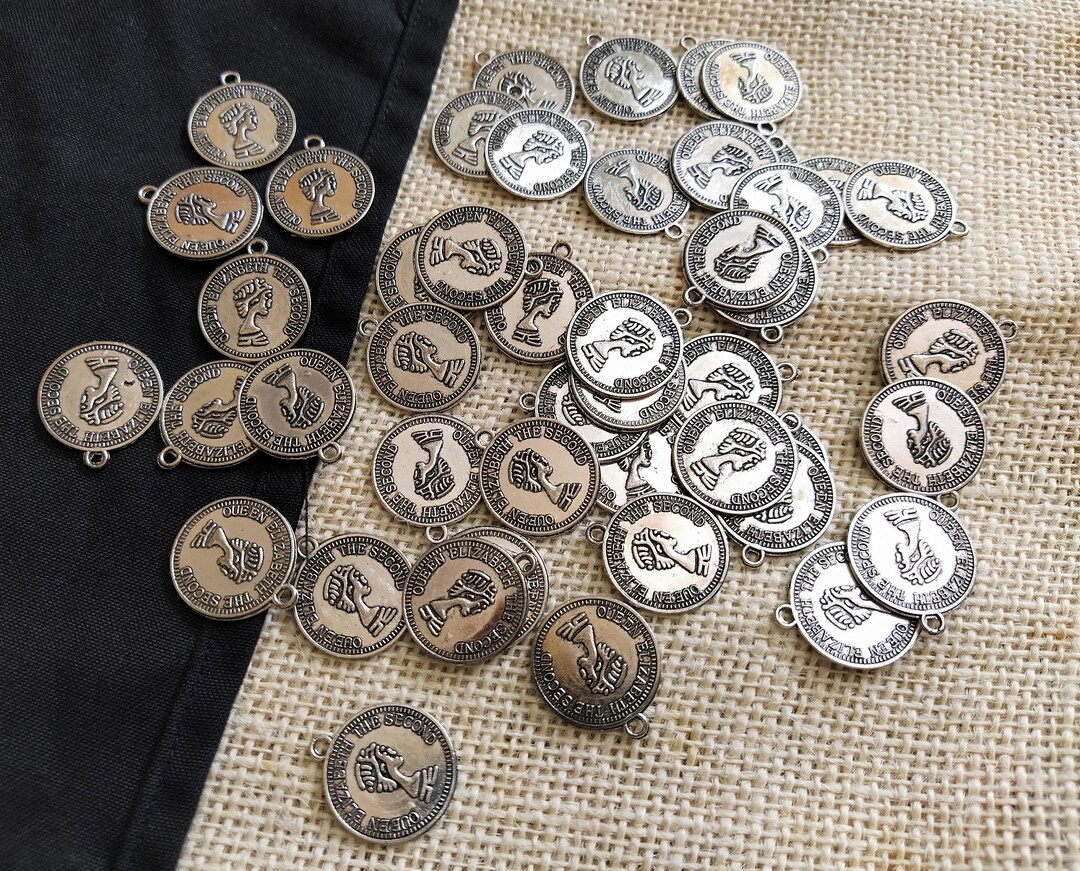 19 MM Metal Coin Charms, Jewelry Supplies, Indian Necklace Coins ...