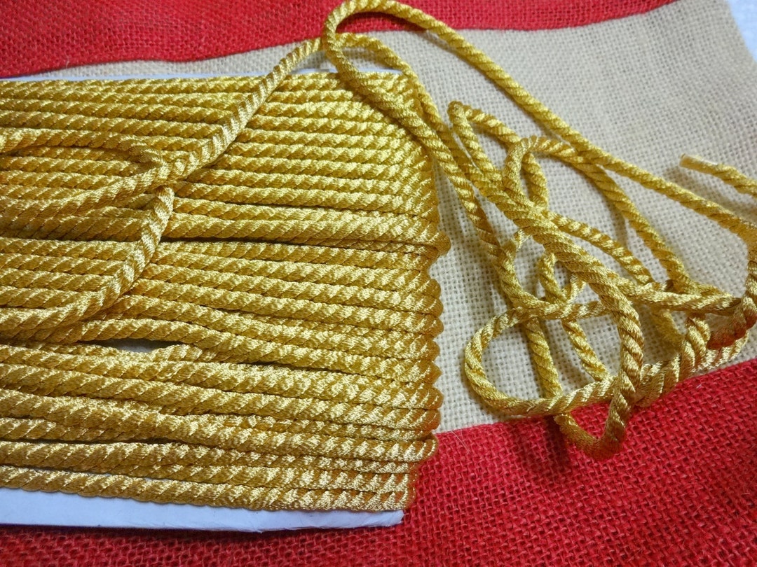 4 Mm Metallic Woven Cord / Thick Golden Cord /rope for Decoration ...
