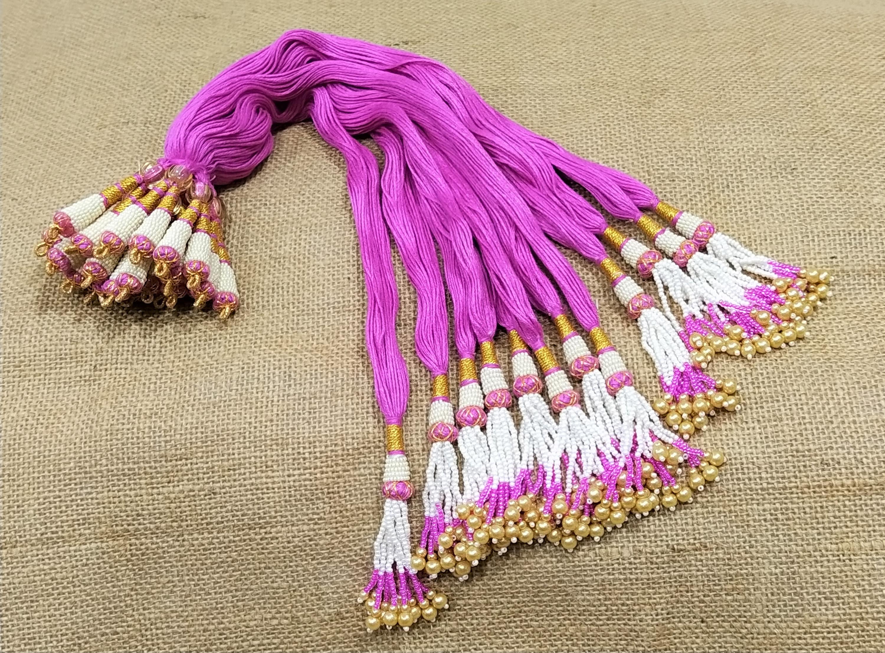 Adjustable Handmade Necklace Thread with Tassels Indian | Etsy