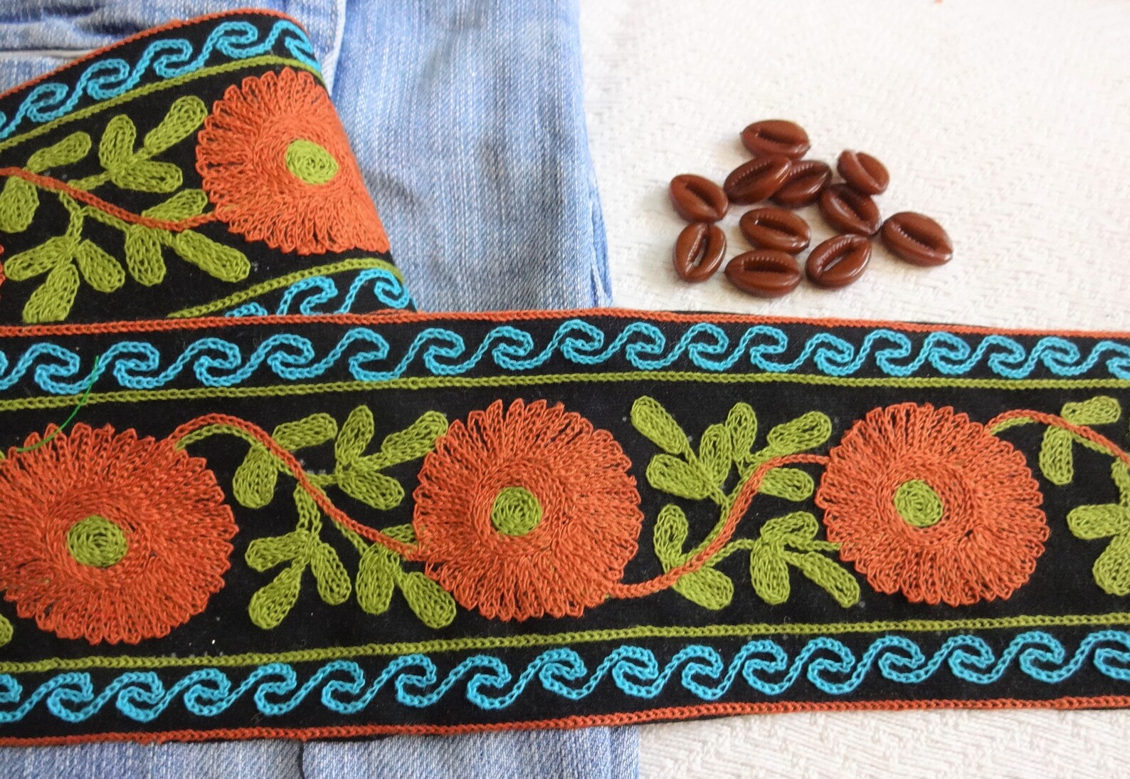 Indian Trim Embroidered Lace Decorative Craft Ribbon Sewing - Etsy