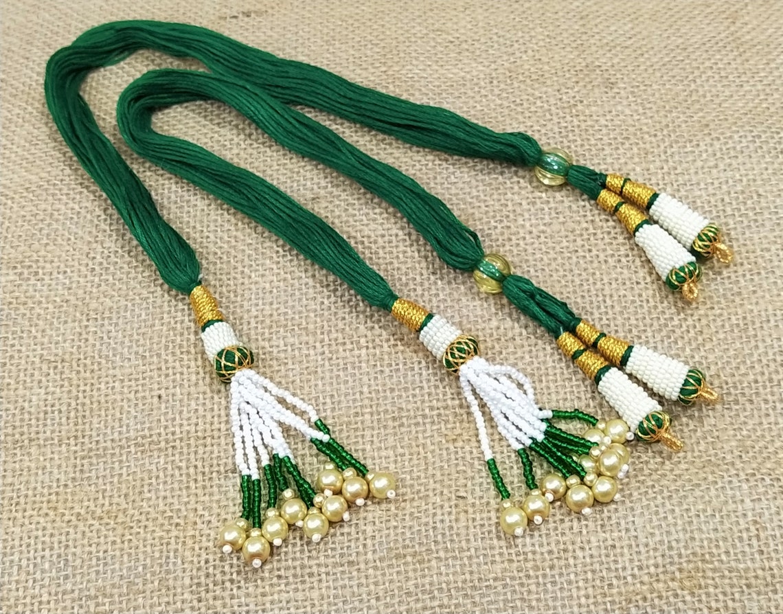 Adjustable Handmade Necklace Thread With Tassels Indian | Etsy
