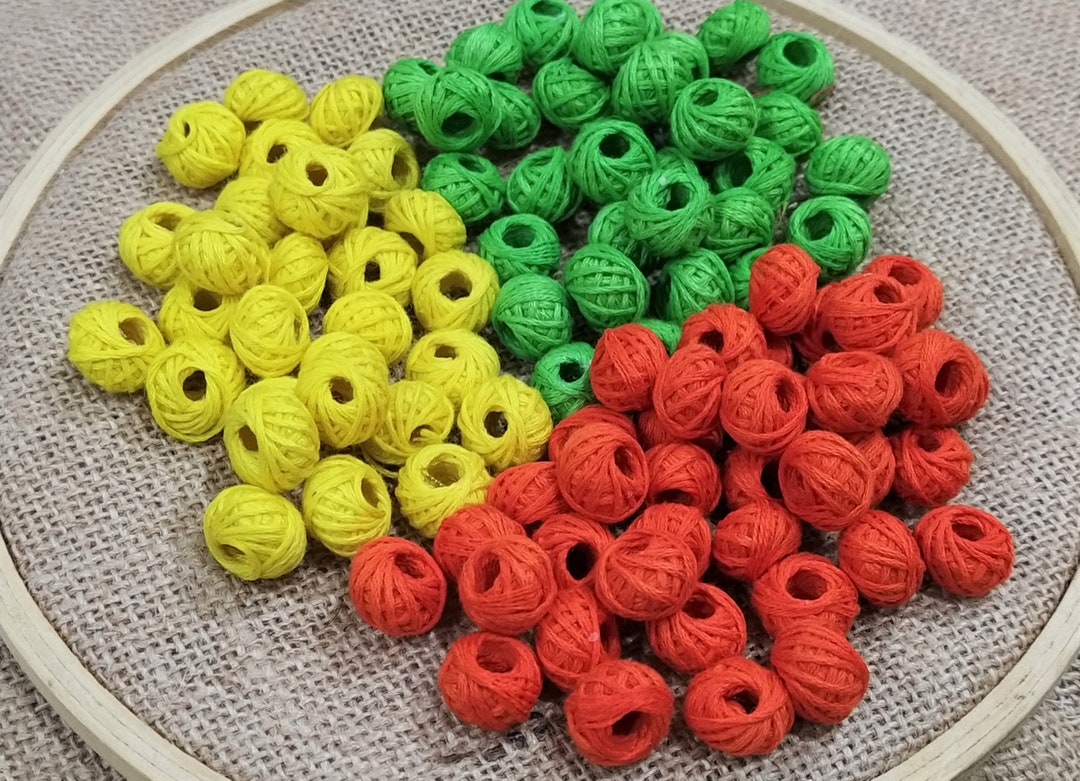 Handmade Thread Balls, Cotton Balls, Indian Craft Decoration, Ethnic ...