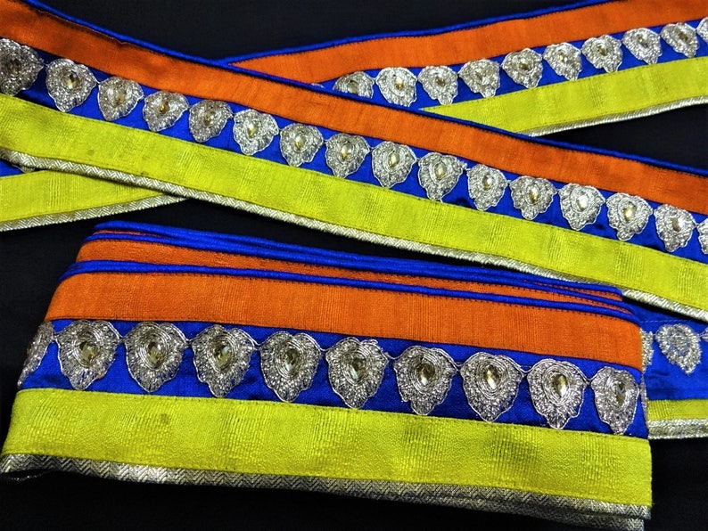 Indian Lace,embroidered Floral Decorative Trim,craft Ribbon,sari Border ...