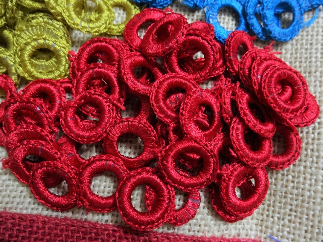 Crochet Appliques, Handmade Appliques, Sew on Appliques, Crochet Rings ...