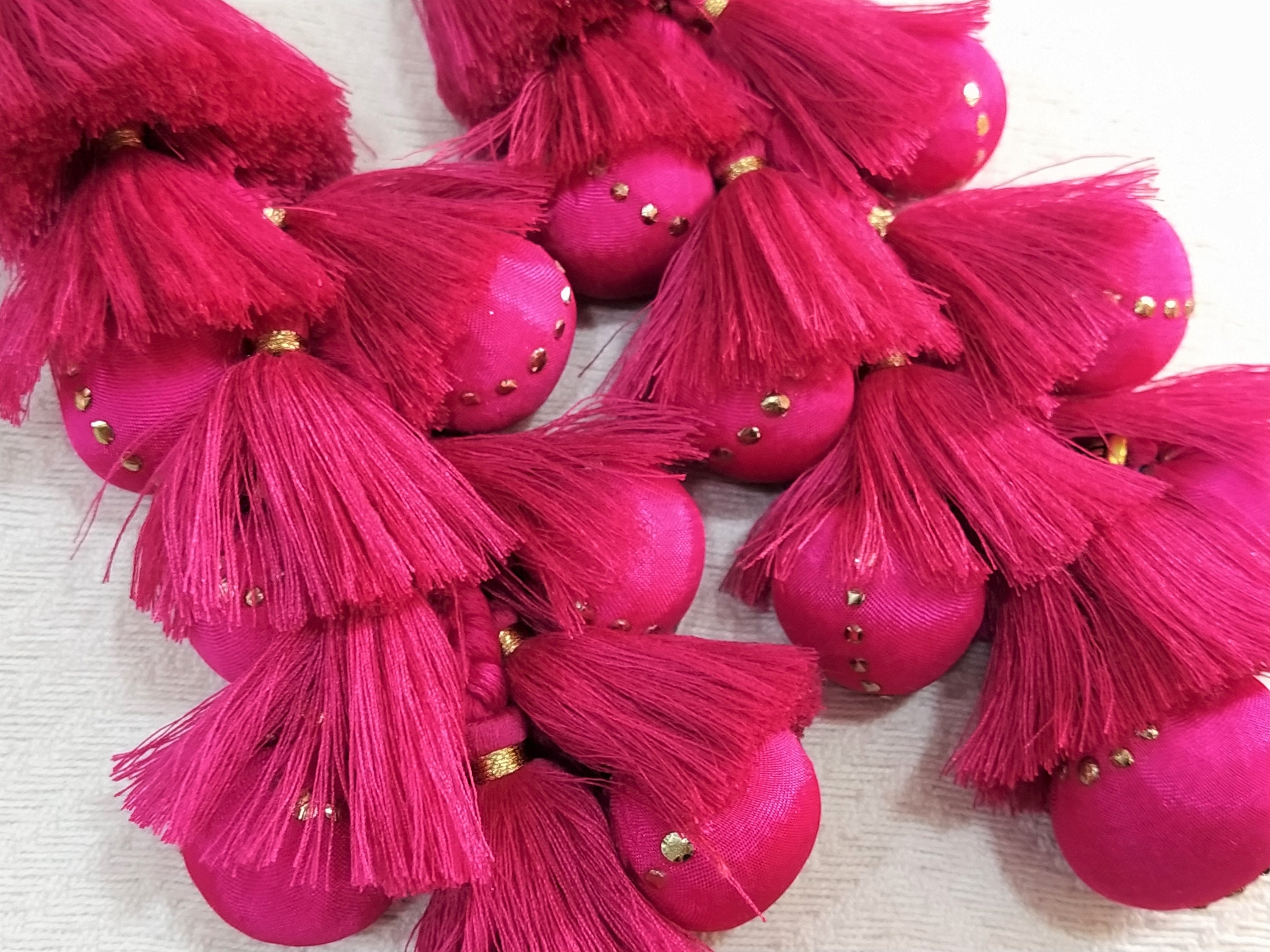 Indian Cotton Tassels Embellishment Long Tassels Decorative | Etsy