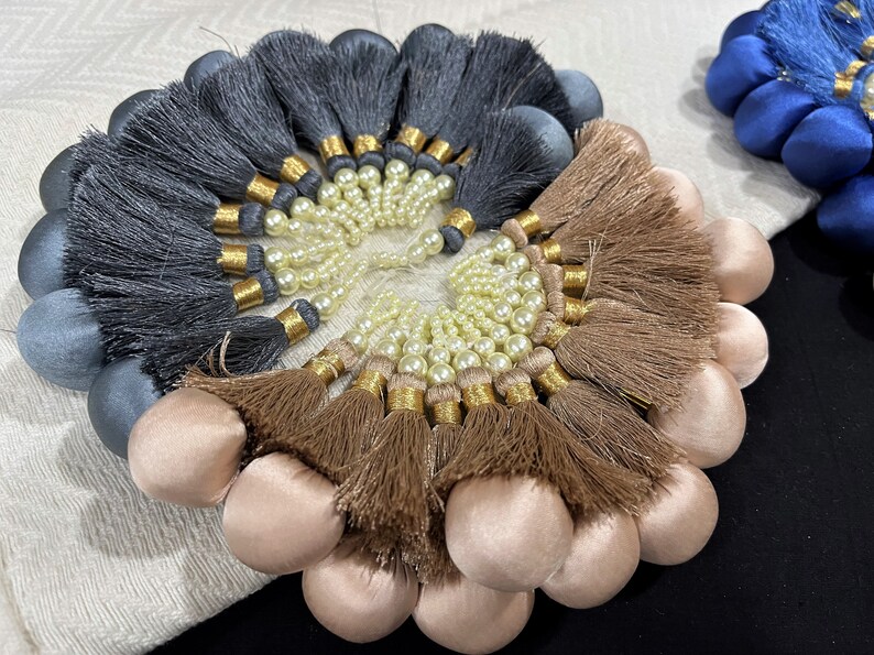 Handmade Fabric Ball Tassel, Decorative Beaded Tassels, Sari Blouse ...
