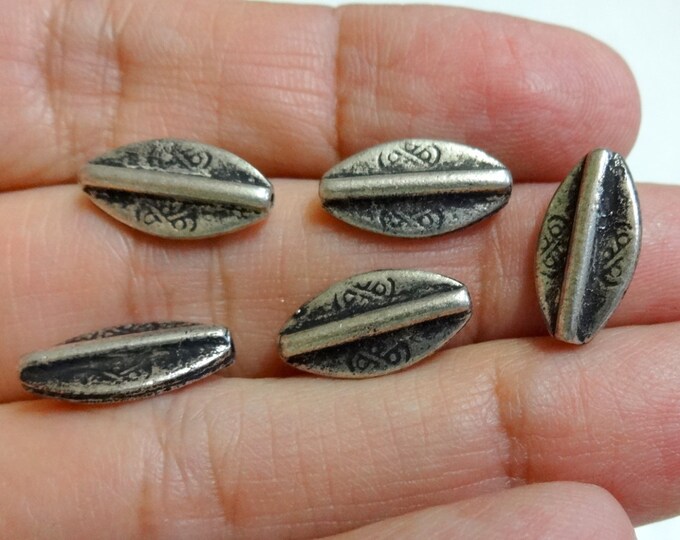 Antique Silver Metal Rice Shaped Spacer Beads 26pcs - Etsy